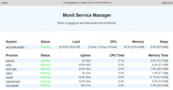 Use Monit to Monitor + Restart nginx Service Automatically